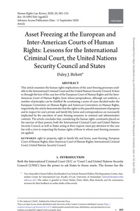 Asset Freezing at the European and Inter-American Courts of Human ...